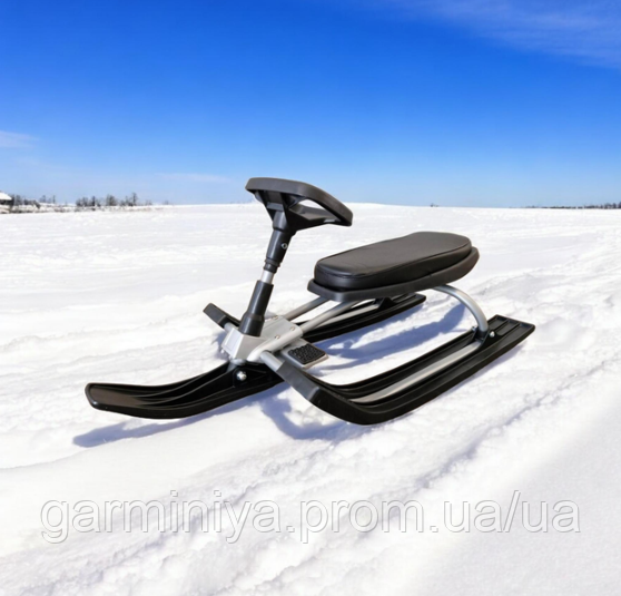 Снігокат Snow Racer з кермом і амортизатором для дітей до 80 кг з ...