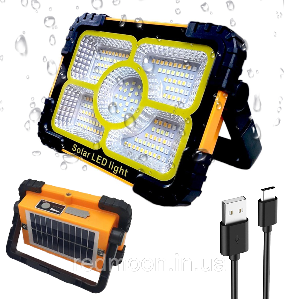 Ліхтар акумуляторний із сонячною панеллю, 30W, USB, Working Lamp JN-882 ...