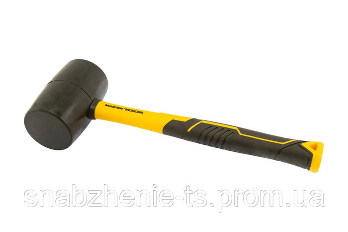 Киянка резиновая MASTERTOOL 57 мм, 450 г, фиберглассовая ручка, черная (ID#2435565059), цена ...