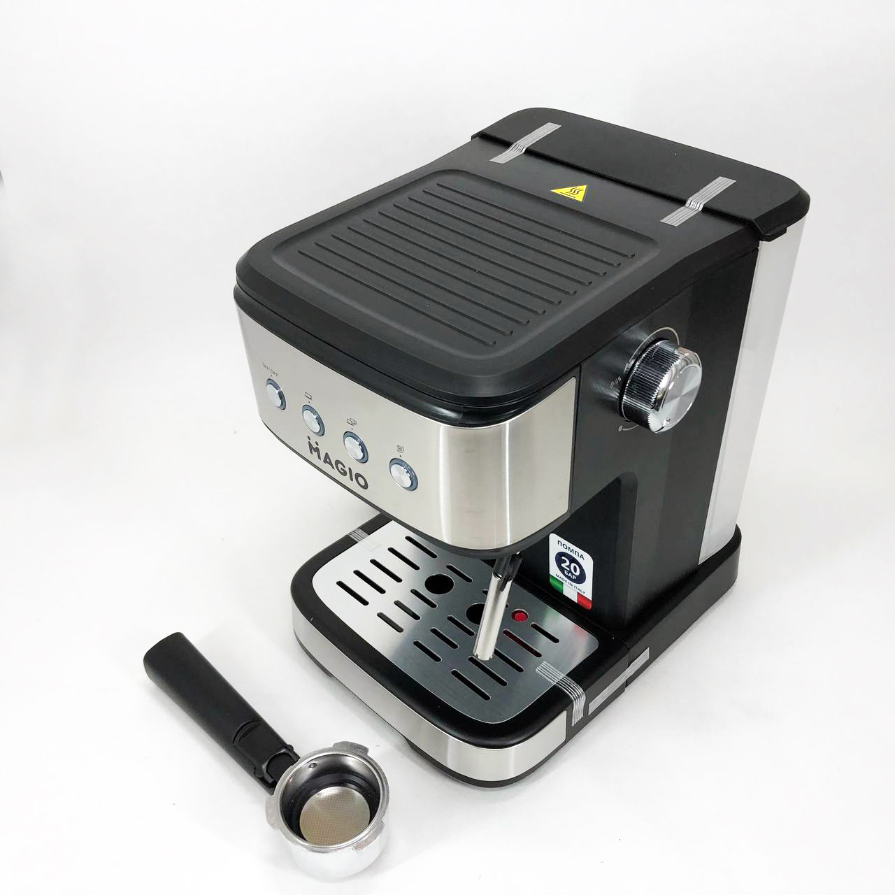 Кофеварка рожковая MAGIO MG-451, Рожковая кофеварка с капучинатором, Кофеварка с QL-446 ...