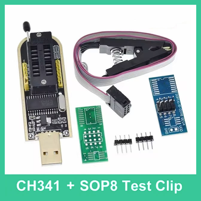 USB програматор CH341 з прищіпкою EEPROM Flash (ID#1165947465), ціна: 235 ₴, купити на Prom.ua