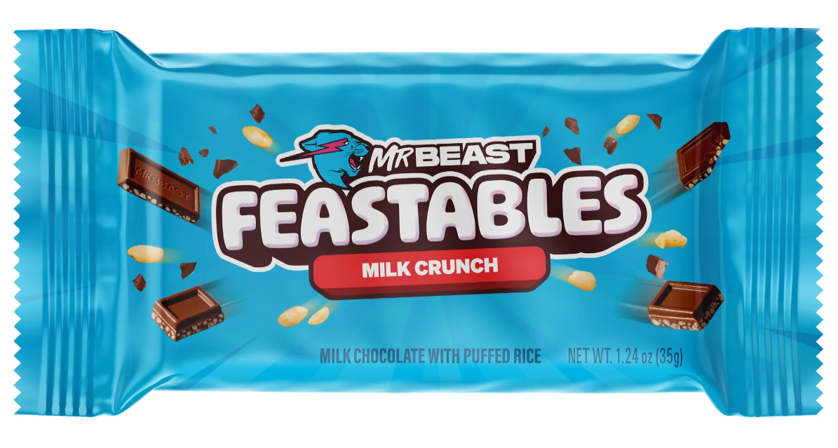 Купить Шоколадный батончик Feastables MrBeast Milk Chocolate Crunch Bar ...