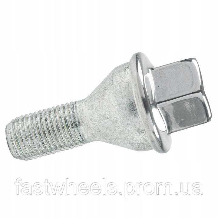Колісний болт М12x1.25x22мм Конус Ключ 17 Нержавіючий ковпачок (Dodge ...