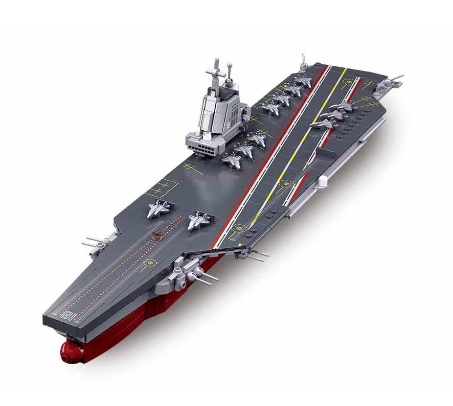 Конструктор Військовий корабель Авіаносець Fujian Sluban Model Bricks ...