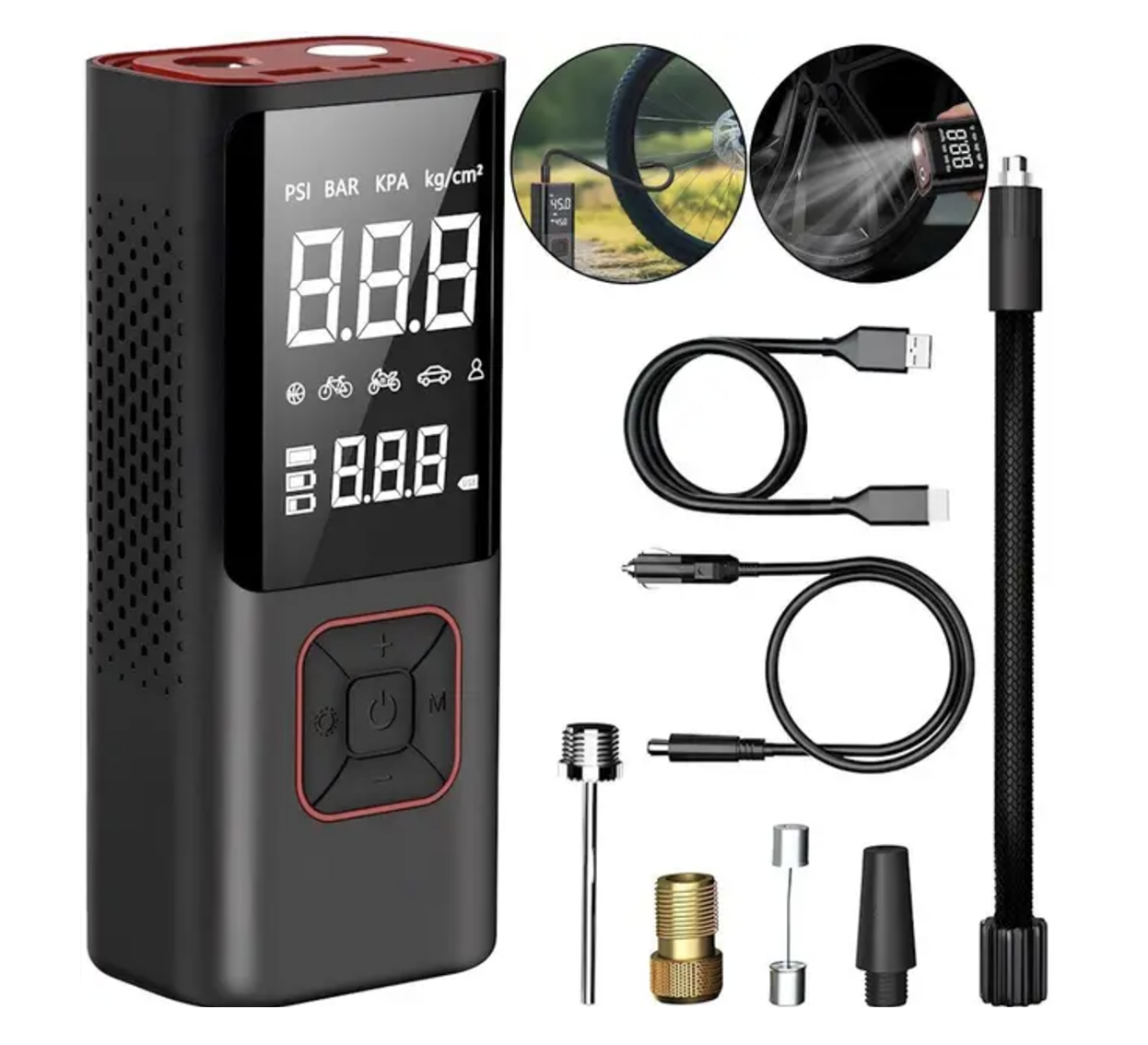 Компактный компрессор Car Air Pump ATJ-6988 12V 6000 mAh аккумуляторный ...