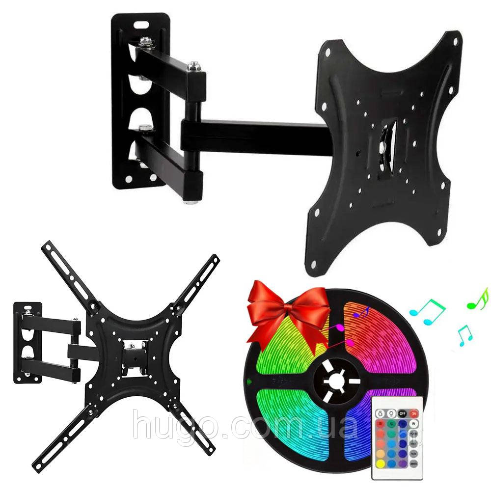 Кронштейн для ТВ 14 55 Hdl 117 B 2 Подарок Светодиодная лента Led Mood Lights Настенное