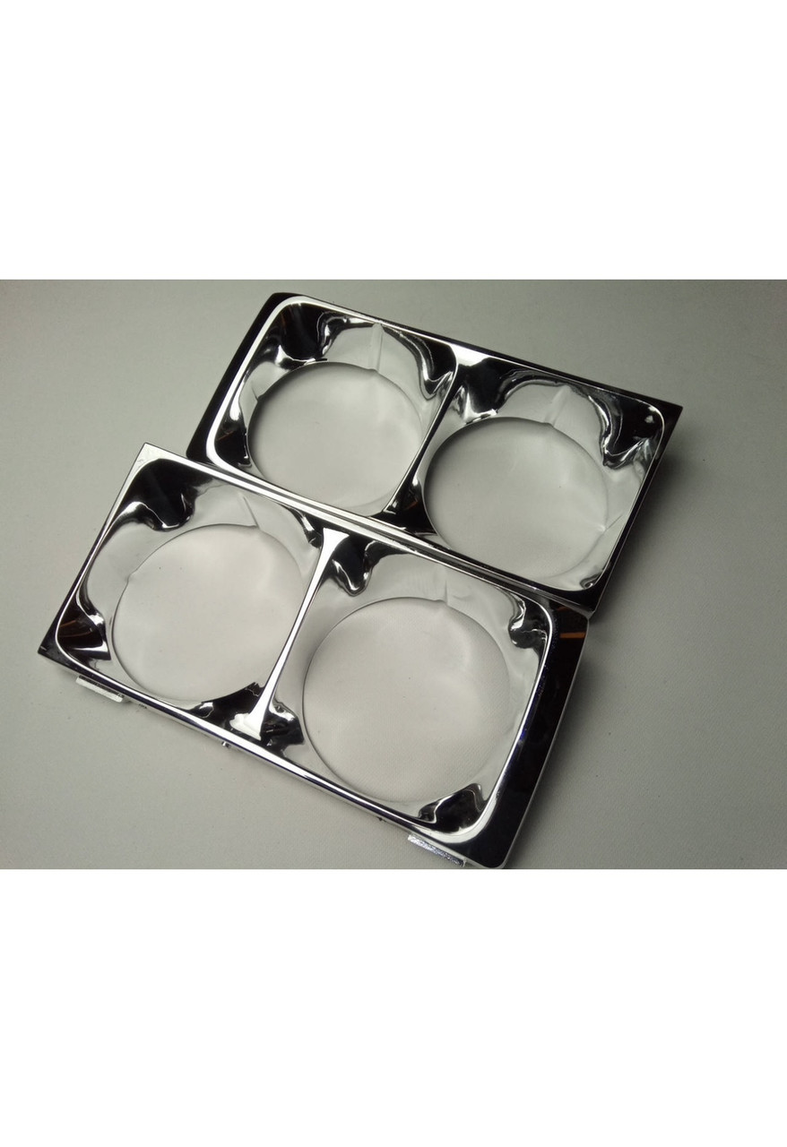 Очки для ваз 2103 2106 накладки передних фар (комплект) Очки на решётку радиатора хром (ID ...