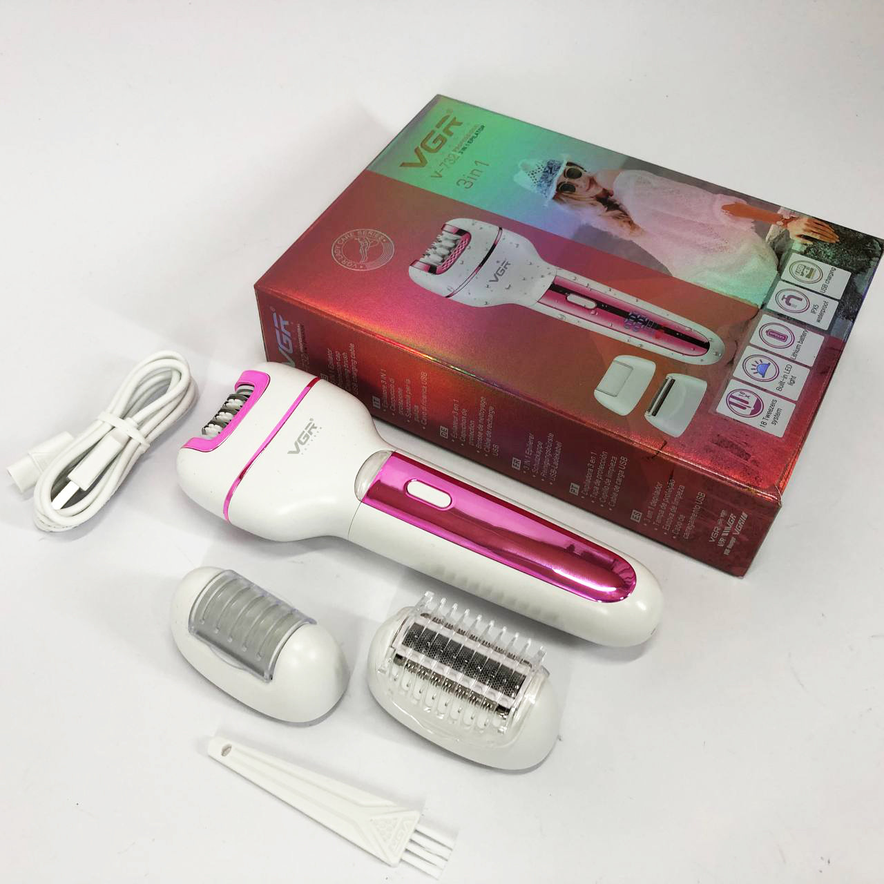 Эпилятор бритва для ног VGR V-732, Пемза для пяток для дома, Триммер для LM-802 интимных мест ...