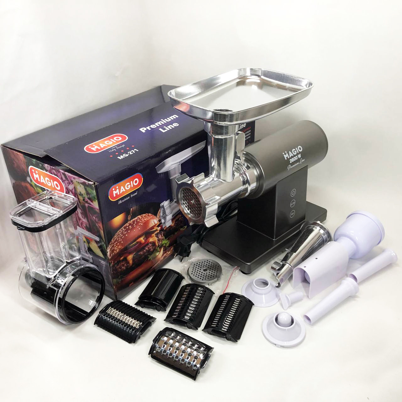 Электромясорубки для дома для бара MAGIO MG-271, Мясорубки с металлическими шестернями QJ-662 в ...