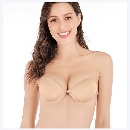 Силіконовий бюстгальтер Fly Bra Invisible невидимий без лямок з відкритою спиною кругла форма ...