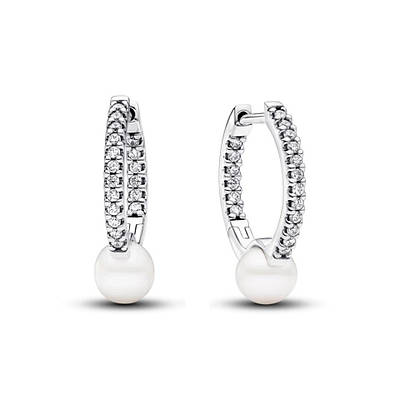 Серебряные серьги-подвески с жемчужиной барокко, цена: 2889 ₴, купить ...