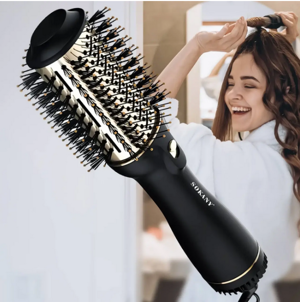 Фен-щітка для волосся Sokany SK-1914, багатофункціональний гребінець для укладання та сушіння ...