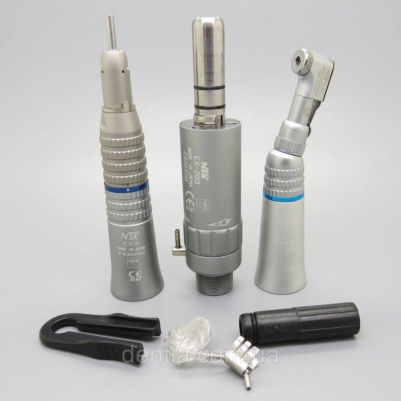 Набор NSK "EX-203 set" из углового, прямого наконечника и микромотора ...