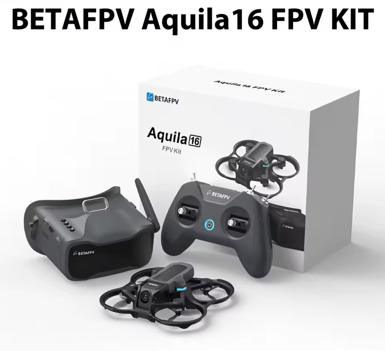 Квадрокоптер BetaFPV Aquila16 FPV Kit дрон FPV з камерою, БК мотори, до ...