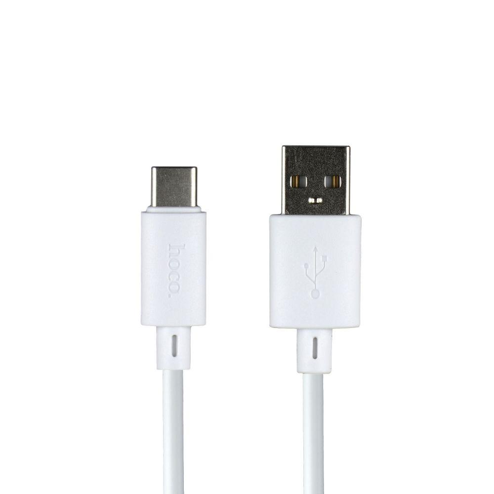 Кабель USB - Type-C Hoco X88 Gratified 3A 1 метр білий з посиленою ...