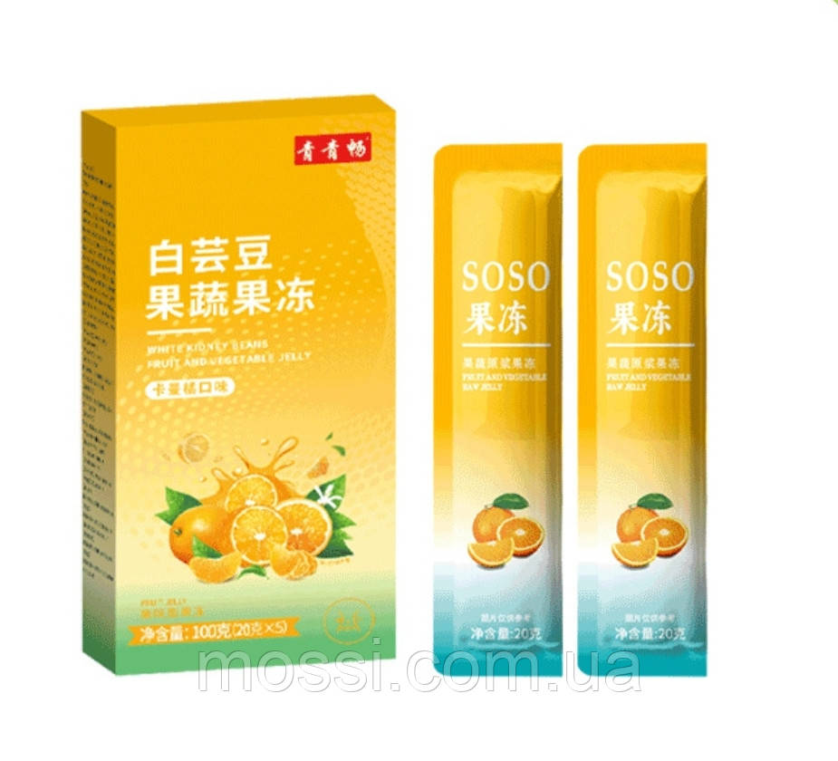 Коллагеновое желе с пробиотиками и фруктами в стиках с ароматом ...