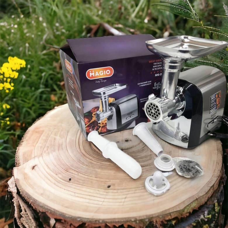 Мясорубка с металлическим редуктором Magio MG-269, Мясорубка для мяса, Электромясорубка ZU-254 ...