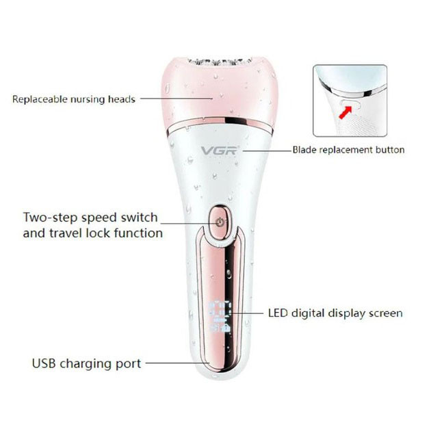 Эпилятор для интимных зон VGR V-733, Эпилятор ручной многоразовый для QA-437 тела качественный ...