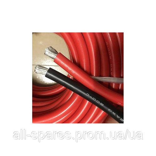 Провод в силиконовой изоляции 2AWG, 50 мм², 1 м, черный, UL3135 (ID ...