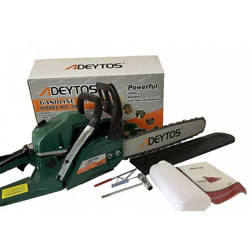 Бензопила ланцюгова Adeytos 5800 потужна 6500 вт 58 куб см 45 см для дров і обрізки гілок (ID ...