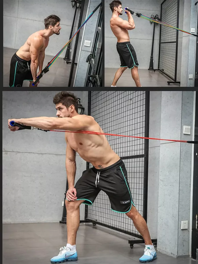 Эспандер для мышц ног (max 45кг) Фитнес эспандер резиновый для зарядок ...