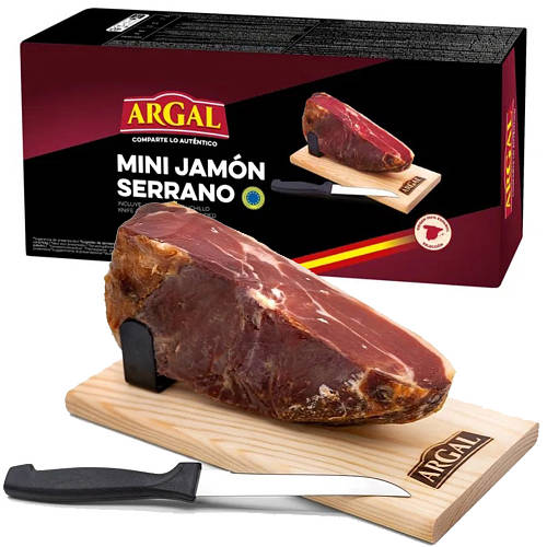 Хамон міні ARGAL, Mini Jamon Serrano (набір в коробці з підставкою ...