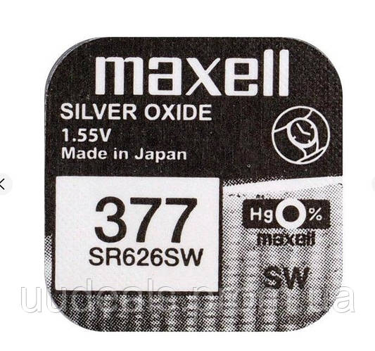 Батарейка Maxell таблетка SR377 626SW 1шт уп, 8328016 - 740 (ID ...