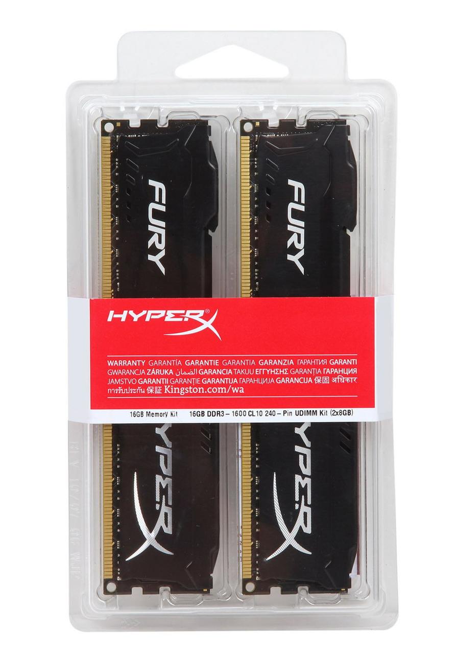Оперативная память Kingston Hyperx Fury Blue 16gb 2 8gb Ddr3 1600 Mhz