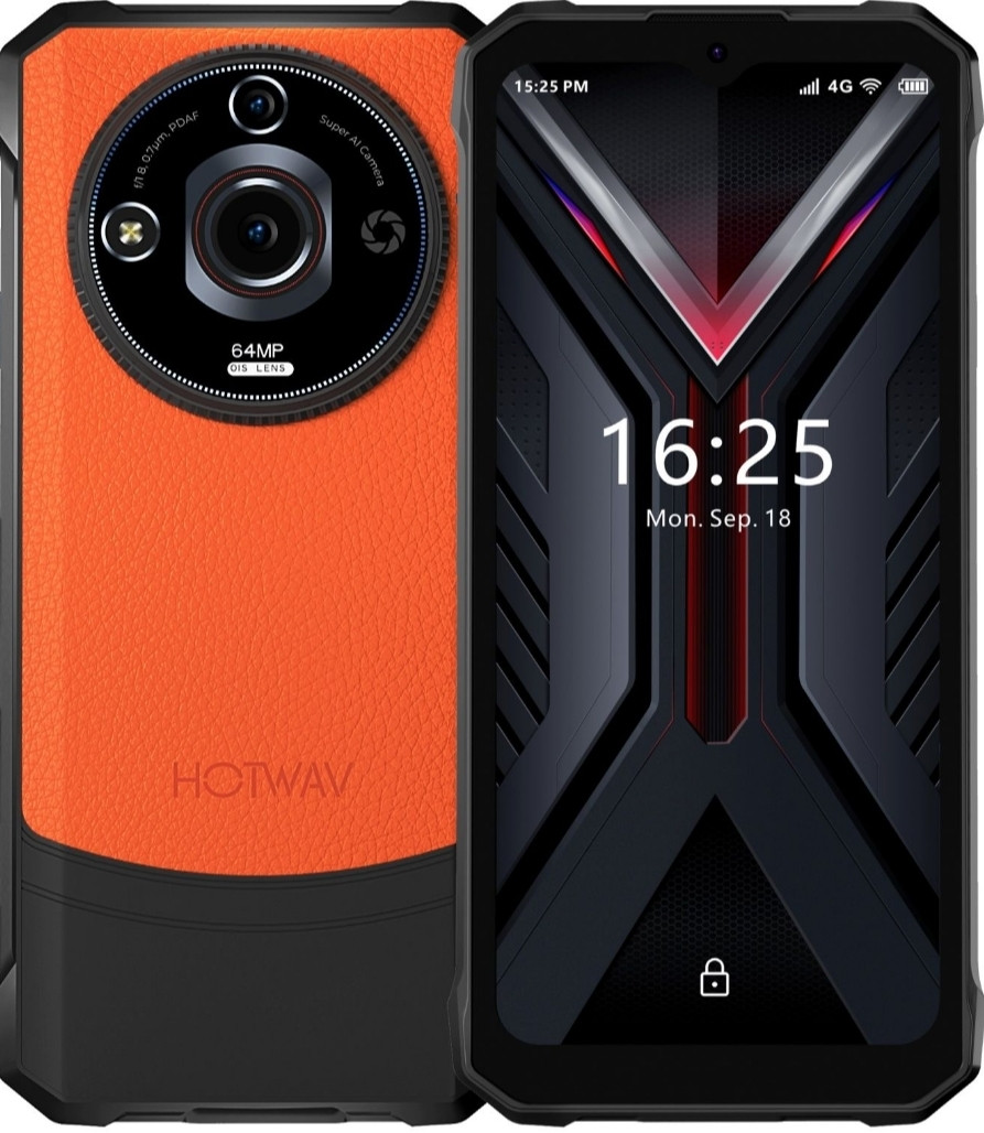 Смартфон HOTWAV T7 Pro 6/256Gb. Black / Orange IP69/69 6280Mah 64mp ...