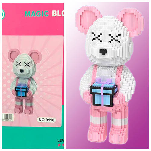 Конструктор 3D Magic Blocks медведь с подарком 43CM 3089 PCS (9110) (ID ...