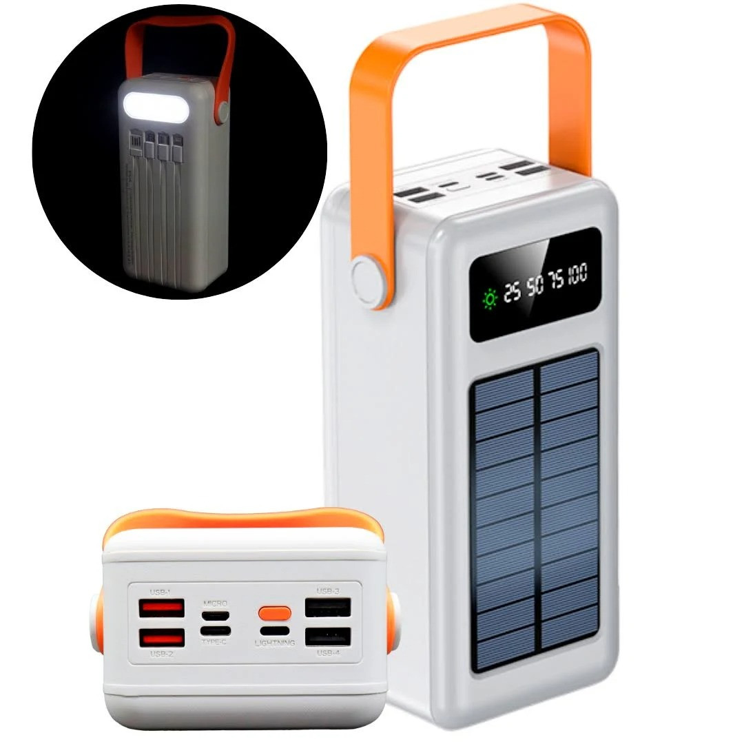 Потужний Power Bank 80000 mAh, із сонячною панеллю, 4хUSB ProTech ...