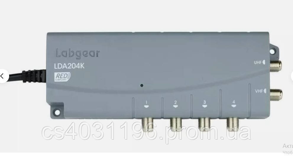 Усилитель телевизионного сигнала Labgear LDA204K, 4-полосный, усилитель ...