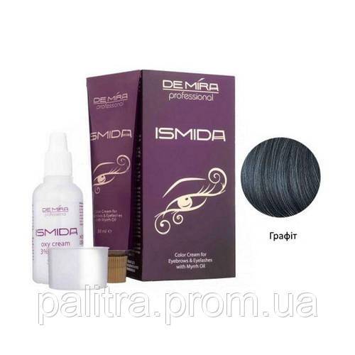 Крем-краска для бровей с маслом мирры 3 Графит DeMira Professional Ismida Color Cream For ...