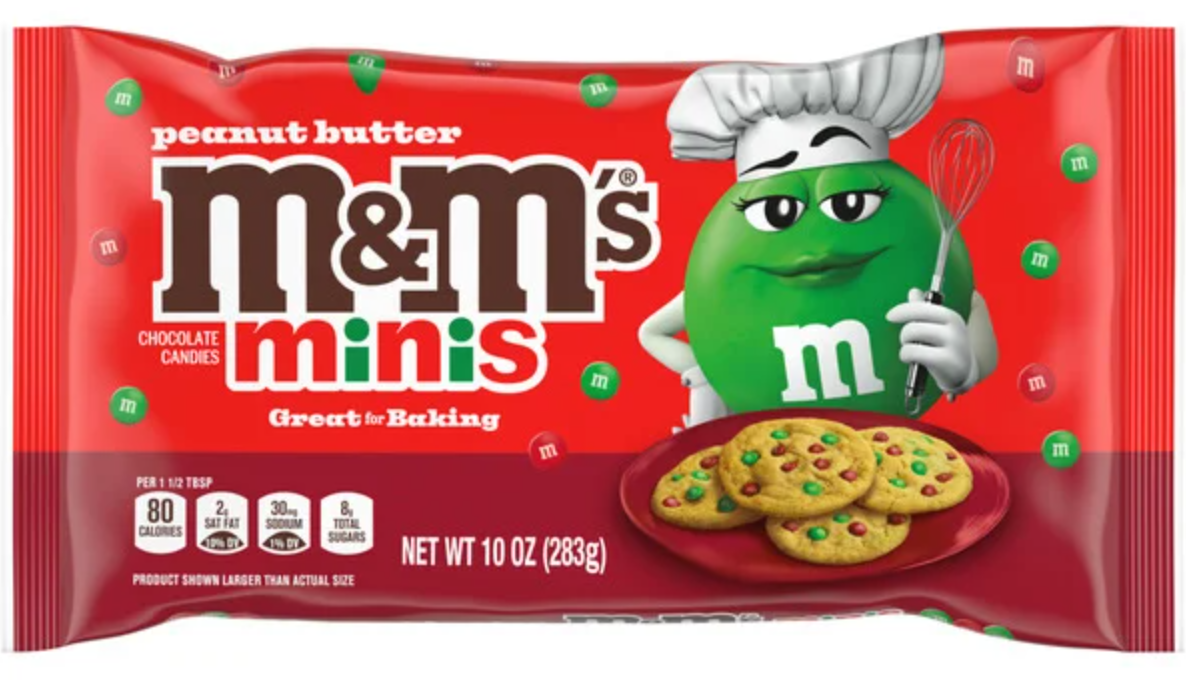 Драже M&M's Minis Peanut Butter Milk Chocolate Red & Green Christmas ...