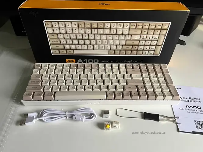 Нова Aigo A100 (Darkflash). Механічна бездротова клавіатура. 2.4 Гц (ID ...