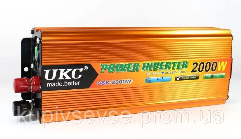 Преобразователь автомобильный напряжения инвертор UKC AC DC SSK 2000W 12V (1756374646), 8580180 ...