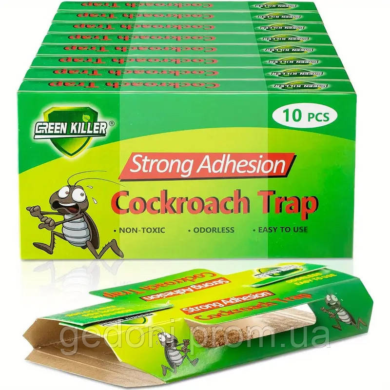 Ловушка для тараканов + приманка GREEN KILLER 10 шт. (ID#1881062012 ...