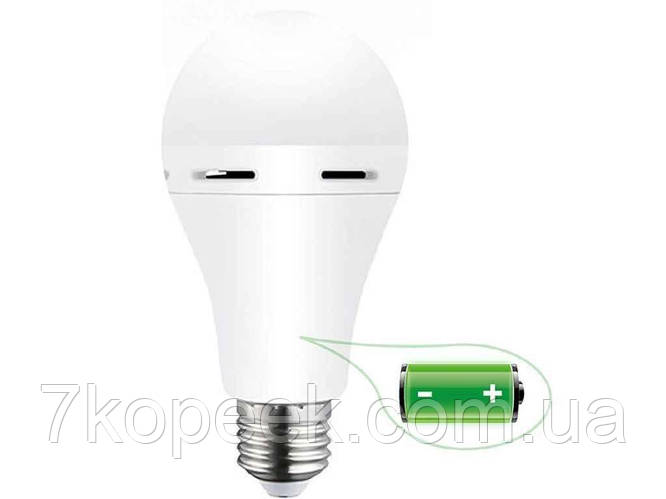Акумуляторна лампа 7W 6500K вбудований акумулятор E27 ТМ КИТАЙ, ціна ...