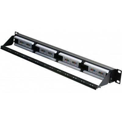 Патч-панель Hypernet 19" 24 порта UTP cat.6 с менеджментом кабеля (PP-KUTP6-24-NM-CM) 3960724 ...