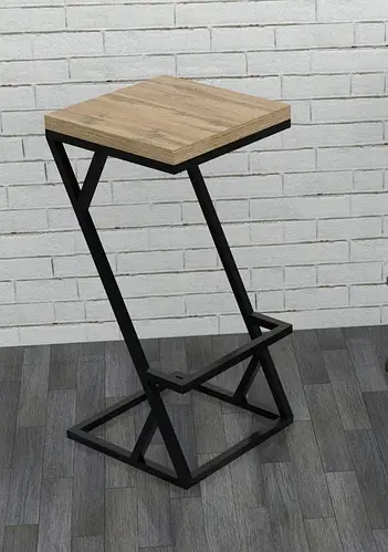 Стілець барний в стилі лофт EcoLoft DSP-1025 Дуб Аппалачі (ID ...