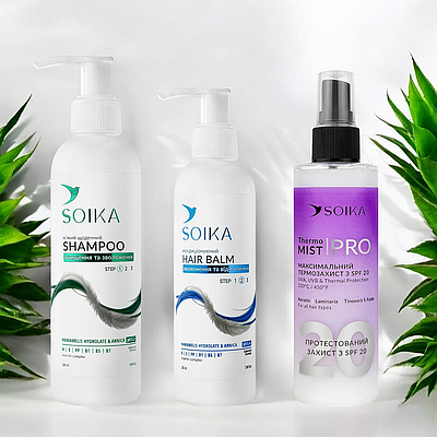 Набор для восстановления волос Soika (Сойка) 6в1 шампунь, бальзам, пилинг, эликсир, маска ...