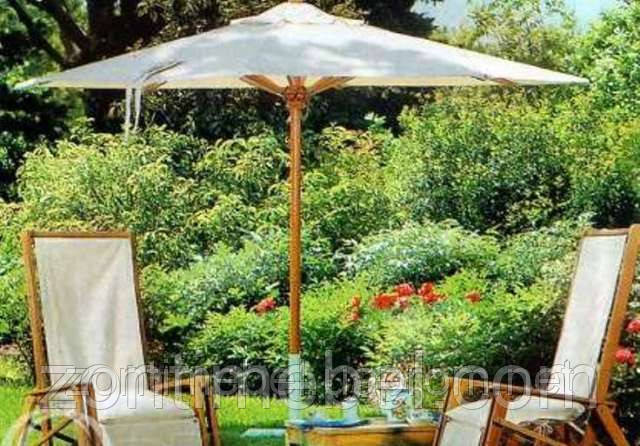 Купить деревянный круглый зонт для бассейна и пляжа Палладиум (2.5м) в ...