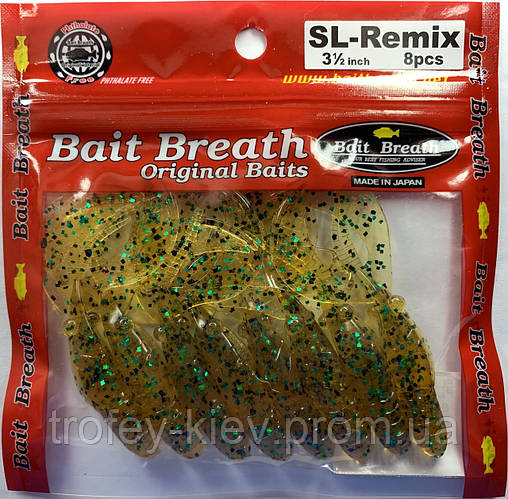 Приманка Bait Breath SL-Remix 3.5" (8шт) Ur24 Pumpkin/Green Seed (ID ...