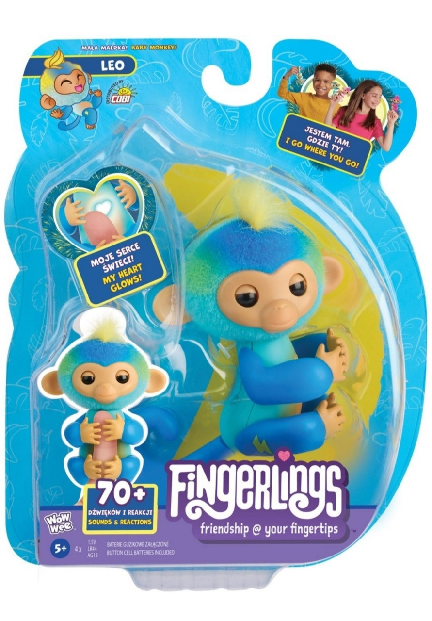 Интерактивная обезьянка Лео WowWee Fingerlings 2023 Interactive Baby ...