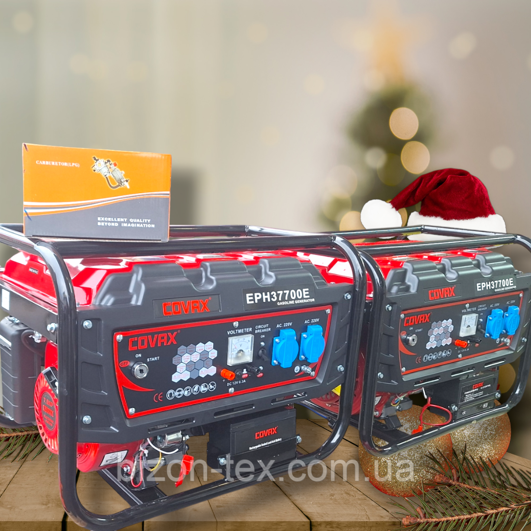 Генератор бензиновий COVAX EPH37700E (3 кВт) 1-фазний з ...