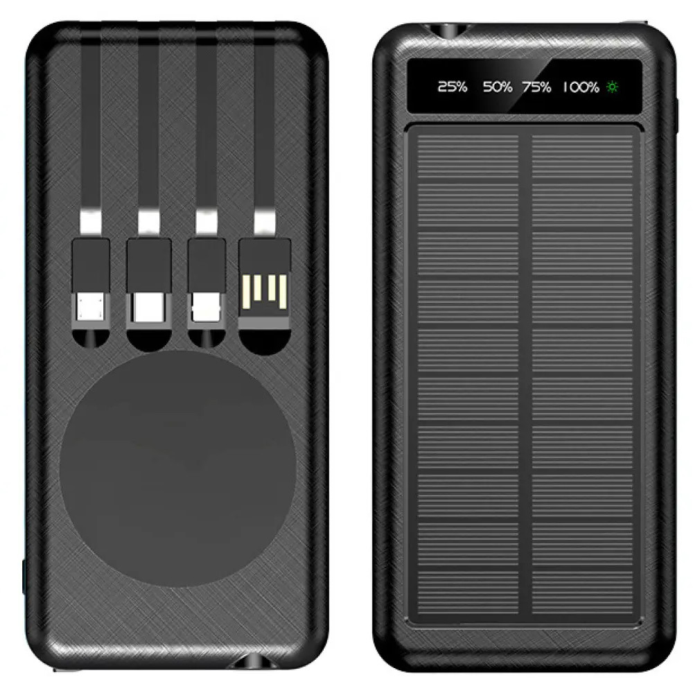 Повербанк з бездротовою зарядкою 50000мАг + 4 кабелі / Power Bank / УМБ ...