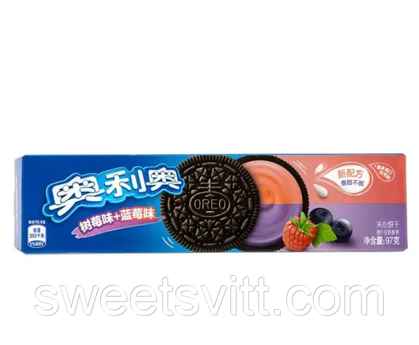 Печенье Oreo Blueberry Raspberry с черникой и малиной 97 г (ID ...