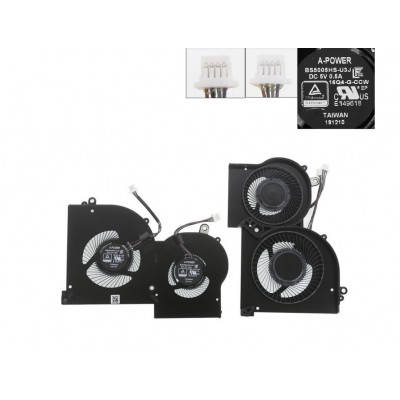 Вентилятор ноутбука MSI GS65/MS-16Q2 (BS5005HS-U3I) DC 5V,4+4pin,GPU ...