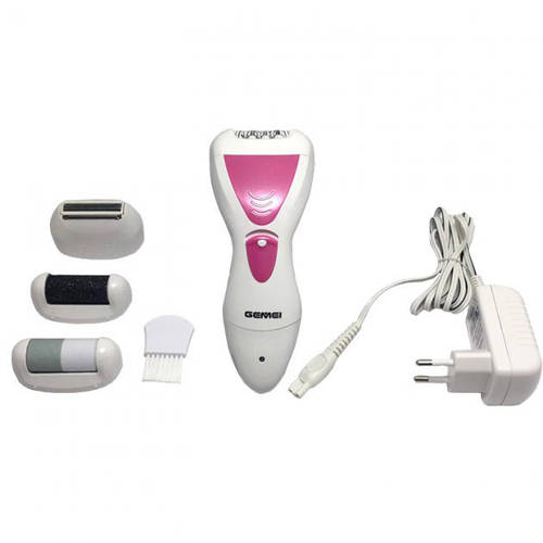 Наждачка для пяток Gemei GM-7006 4в1, Прибор для чистки ног, Депилятор ...