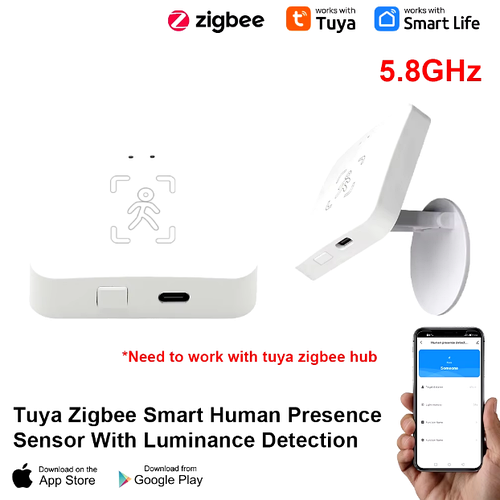 Мікрохвильовий датчик присутності людини Zigbee, Tuya, Smart life, ціна: 459 ₴, купити на Prom.ua
